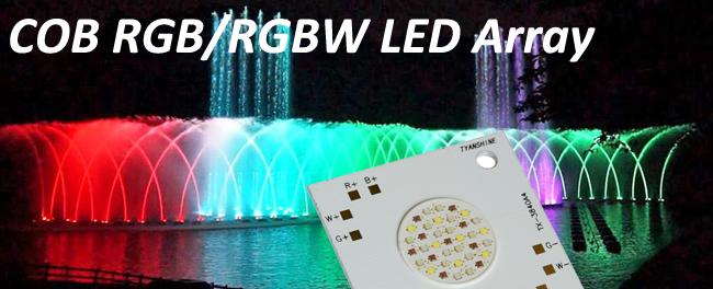4in1 RGBA LEDs 80W COB LED Arrays , High Power Architectural Multicolor LED