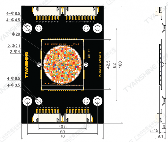 Colours COB LED 1200W RGBLAC LED Module Studio Lighting LED Light Source