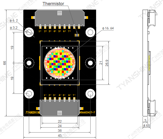 Stage LED RGBLAC Multicolor LED Module 500W CCT Mixing 1800K-10000K