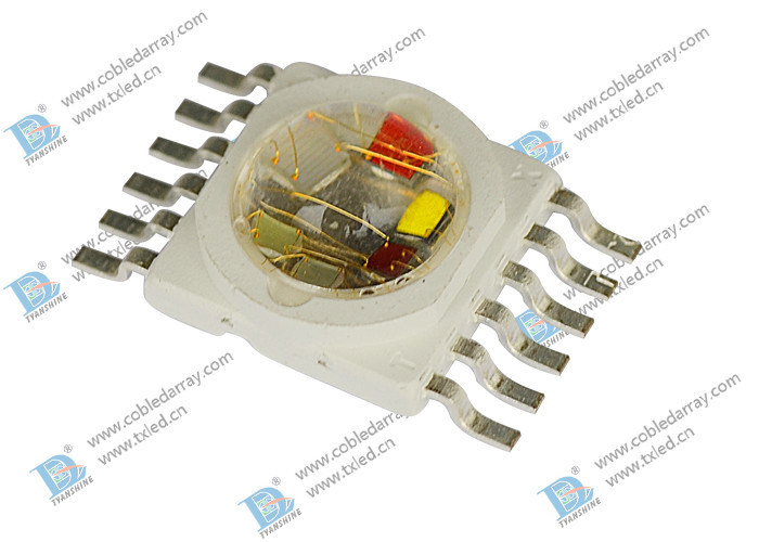 10 W High Power LED Diode , RGBWAP Multicolor Epiled Chip LEDs