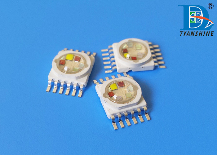 10W RGBWAUV LED Diode , 6-IN-1 High Power Multicolor LED Chip